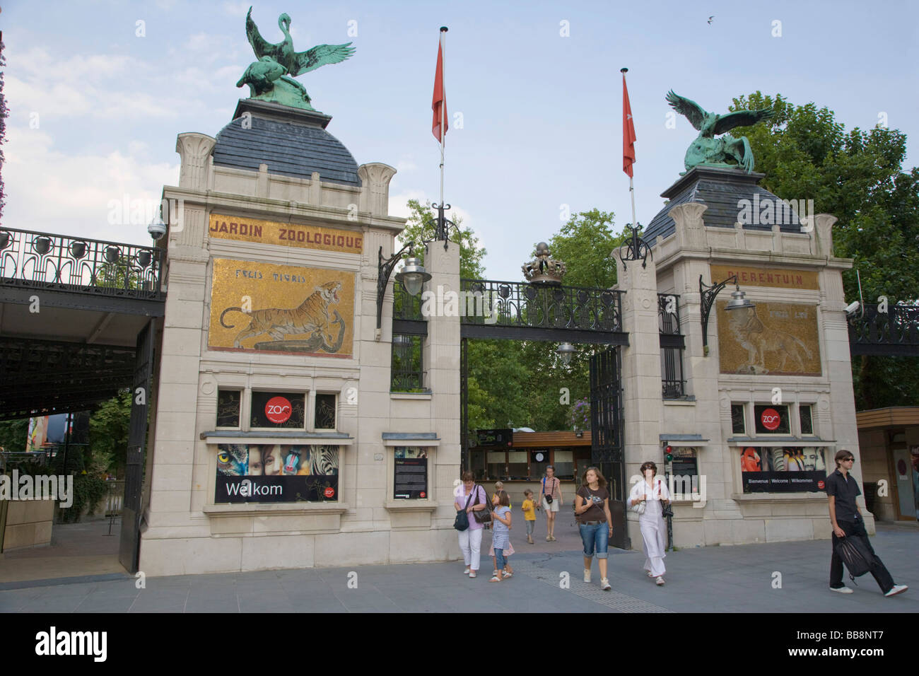 Antwerp Zoo entrance gate, Queen Astrid square, K Astridplein, Antwerp ...