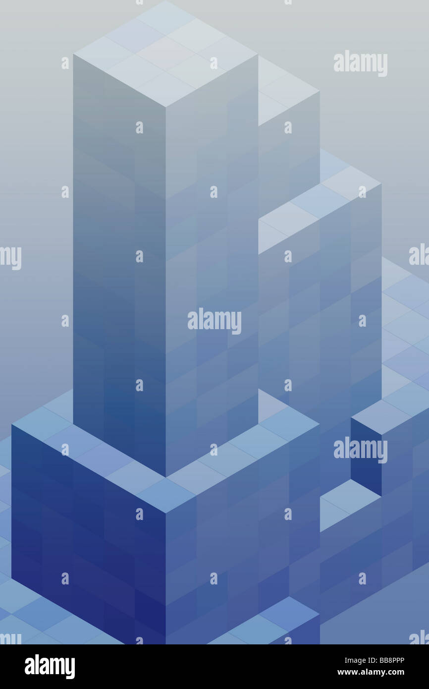 Abstract illustration wallpaper of geometric shape cubes Stock Photo ...