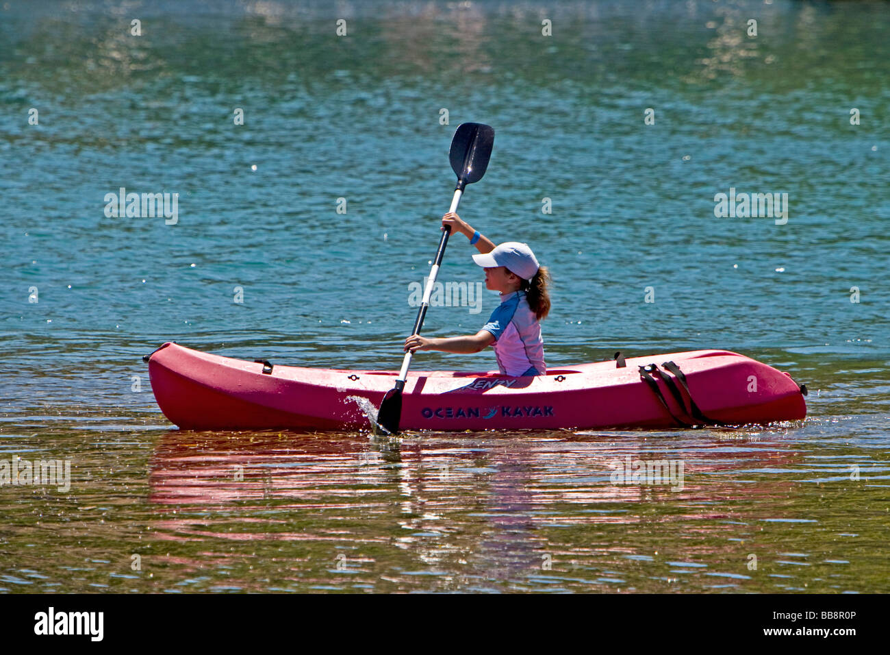 Child in a canoe, Honduras, the Caribbean Stock Photo - Alamy