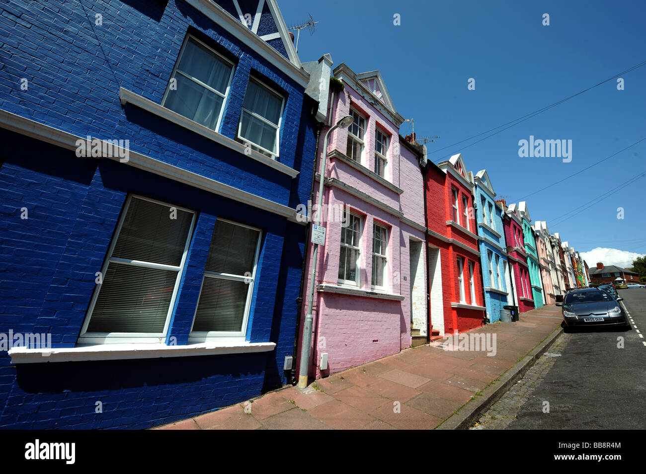 Coloured houses uk brighton hi-res stock photography and images - Alamy