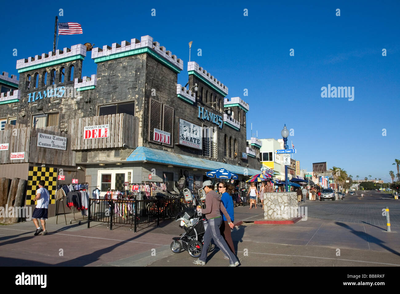 Hamels at Mission Beach in San Diego Southern California USA Stock ...