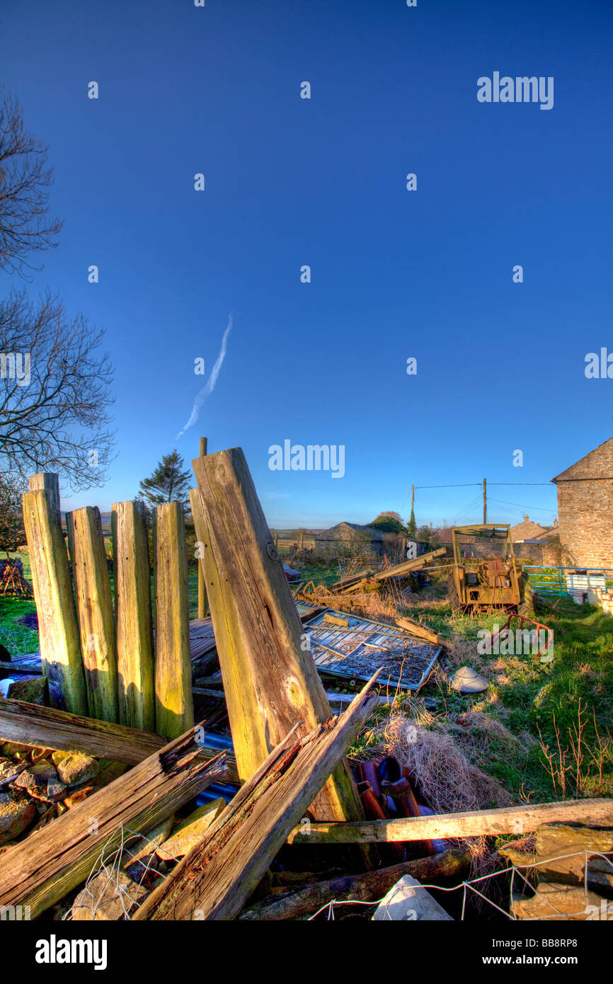 Morning light on Carperby Yorkshire Dales, Yorkshire, England. blue sky ...