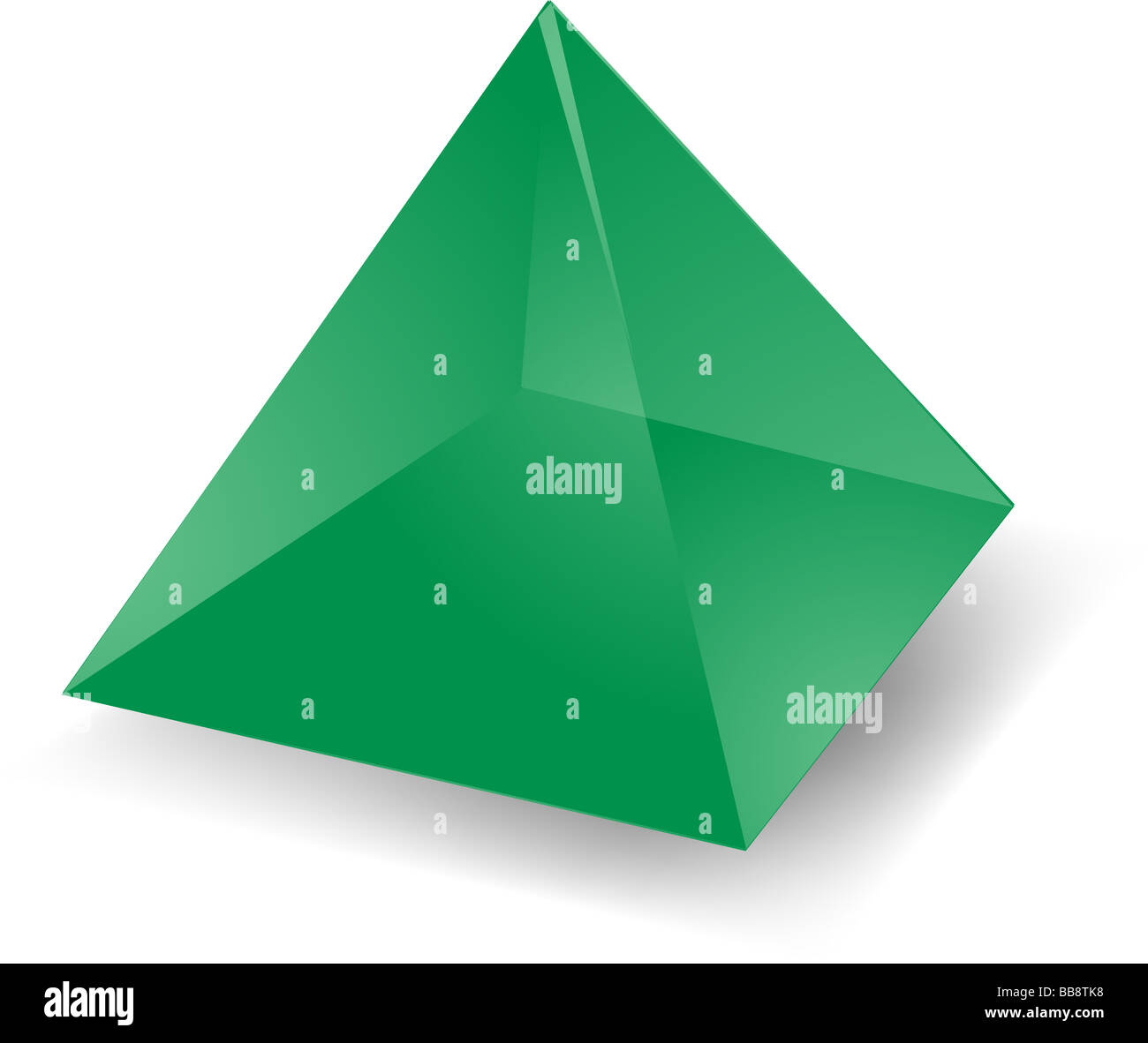 Blank empty 3d translucent pyramid shape illustration Stock Photo - Alamy
