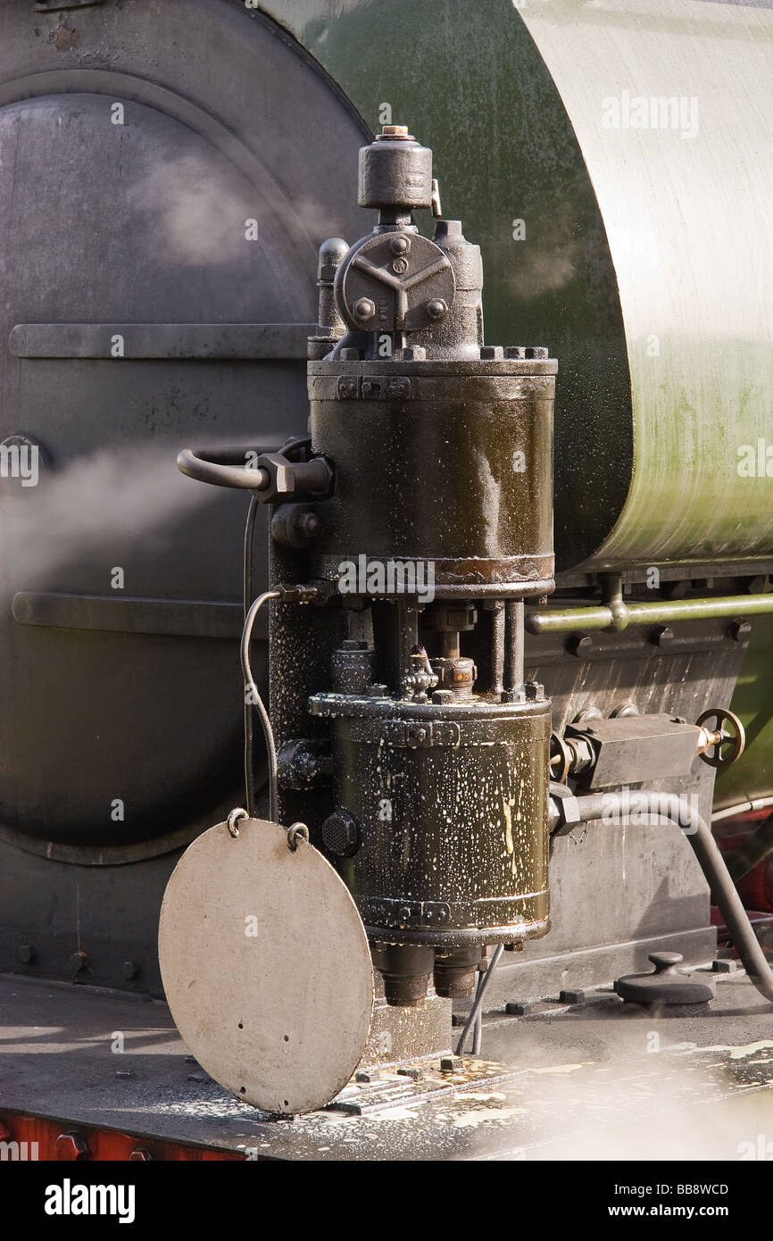 Steam powered water pump on locomotive Isle of Wight Stock Photo - Alamy