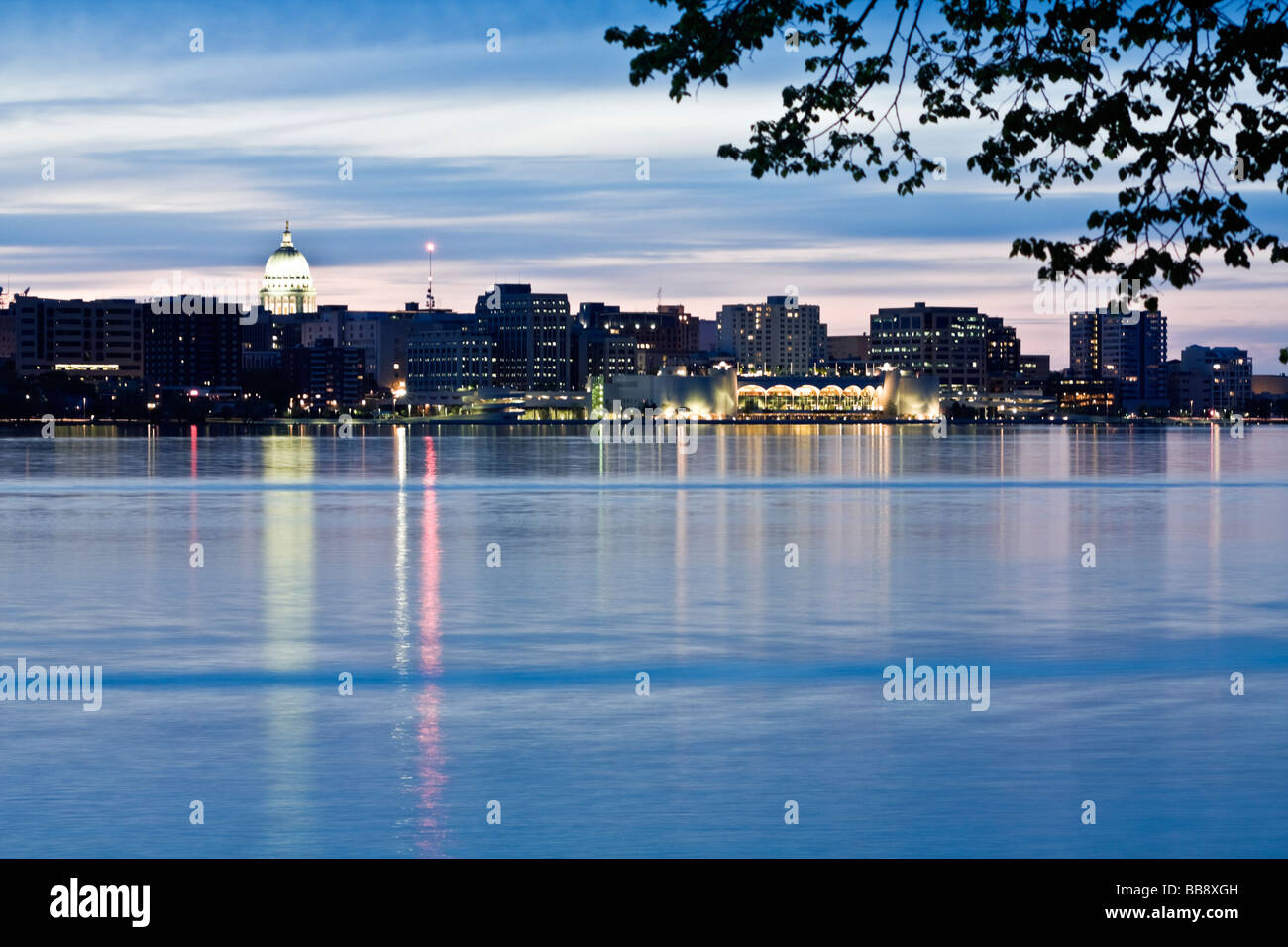 Downtown of Madison Stock Photo - Alamy