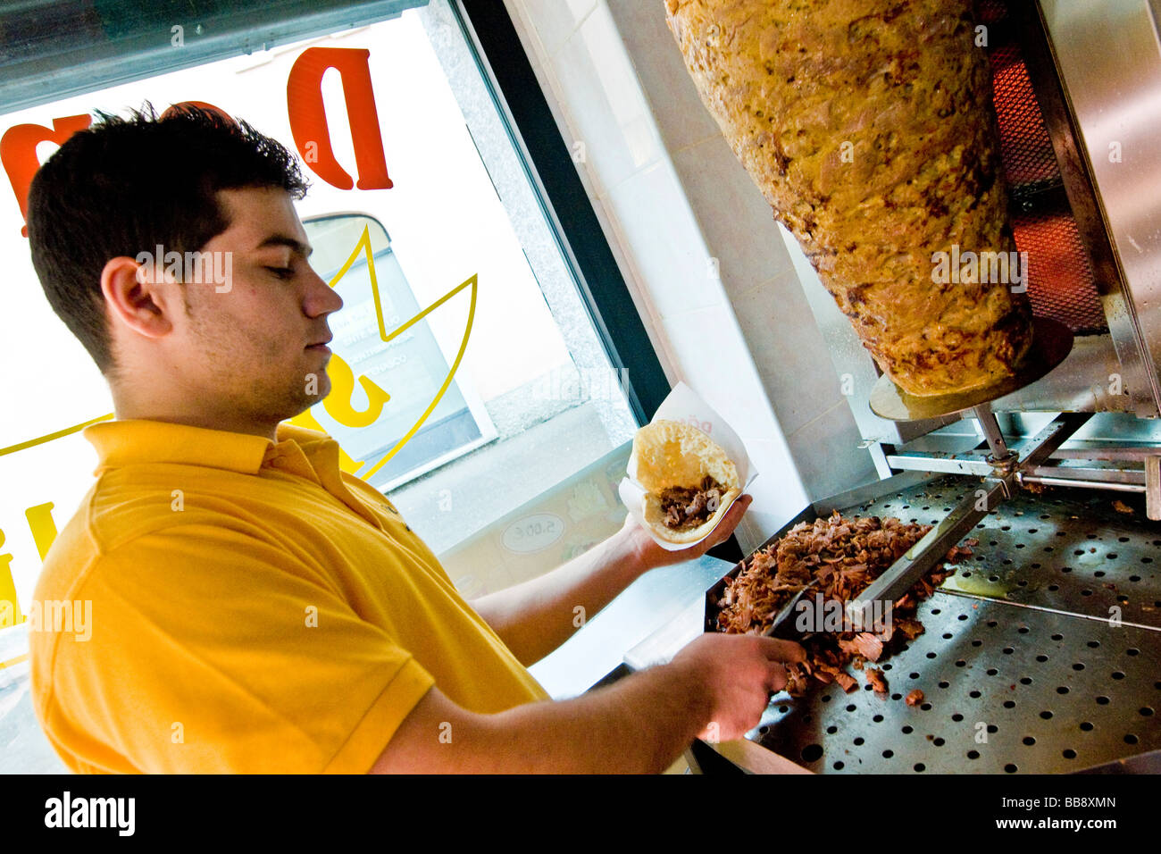 turkish kebab shop Stock Photo - Alamy