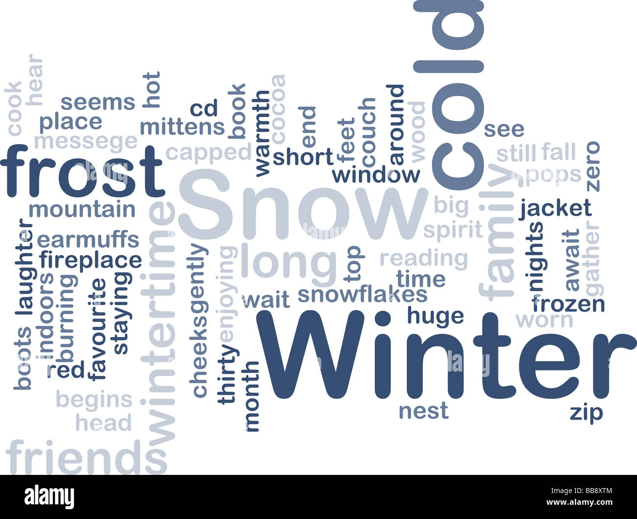 Word cloud concept illustration of winter season Stock Photo - Alamy