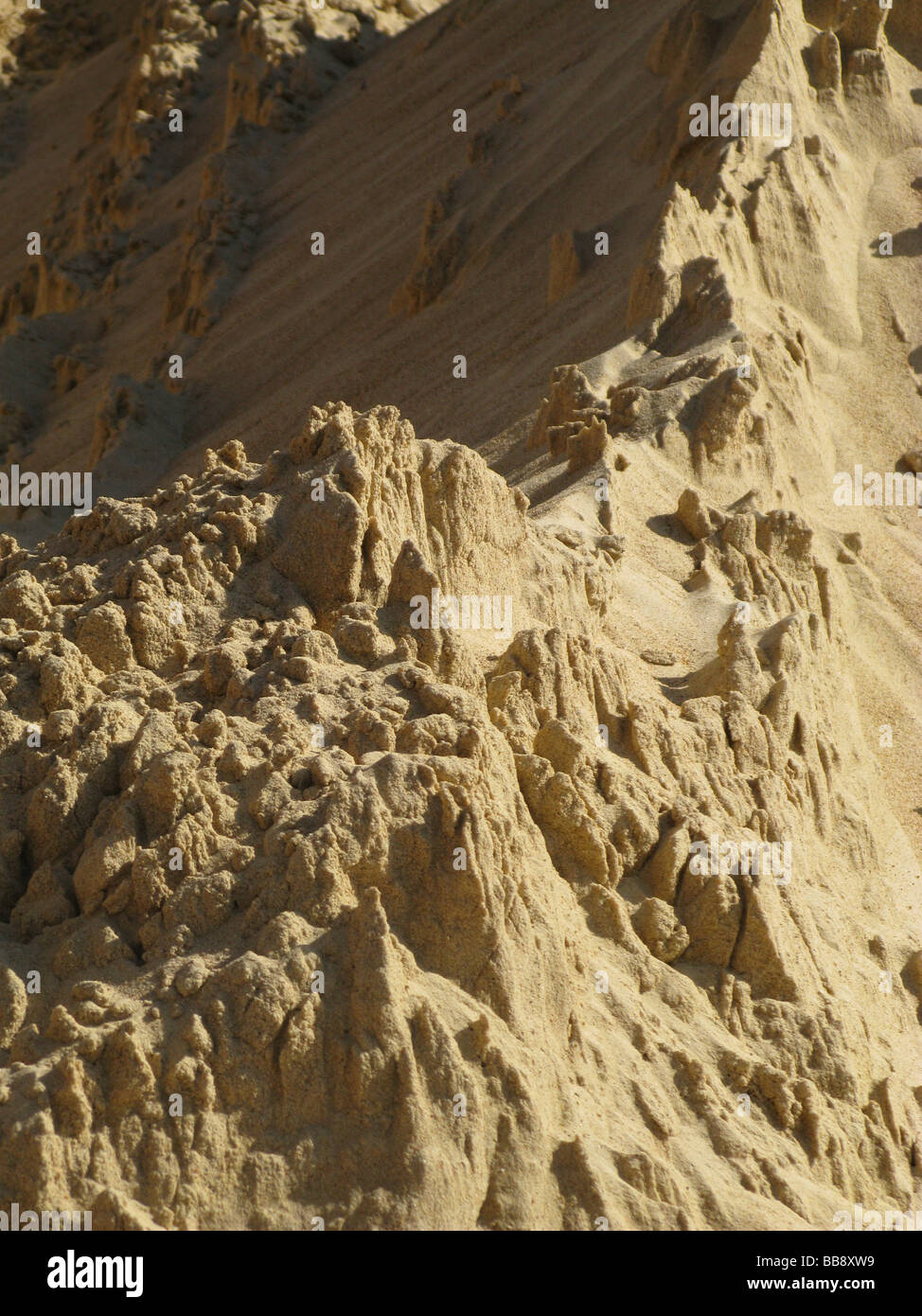 abstract nature shapes in a pile of sand on building site Stock Photo ...