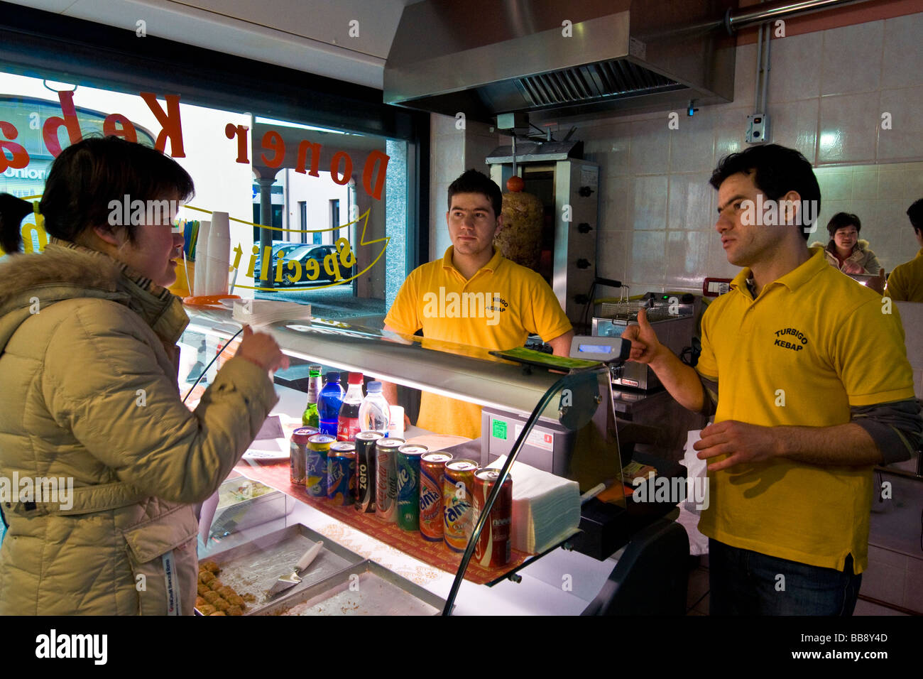 turkish kebab shop Stock Photo - Alamy