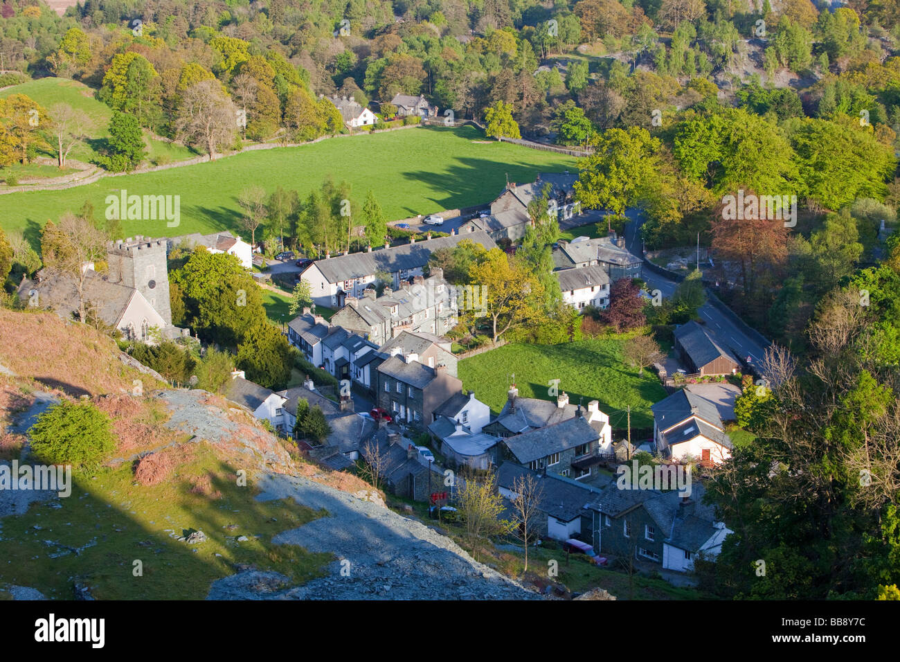 Chapel Stile in the Langdale Valley in the Lakle District National Park ...