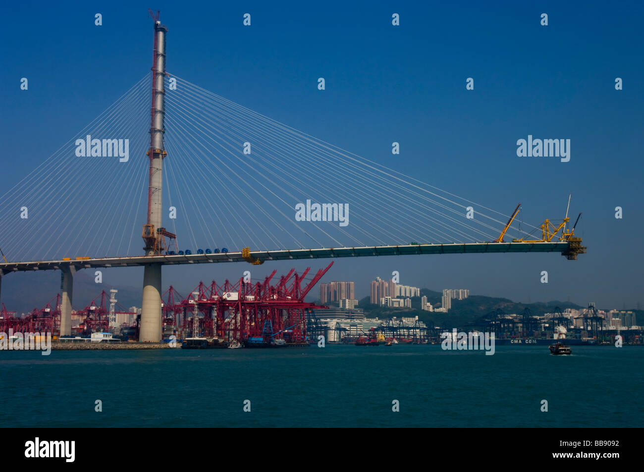 Stonecutters Bridge Hong Kong Stock Photos & Stonecutters Bridge Hong ...