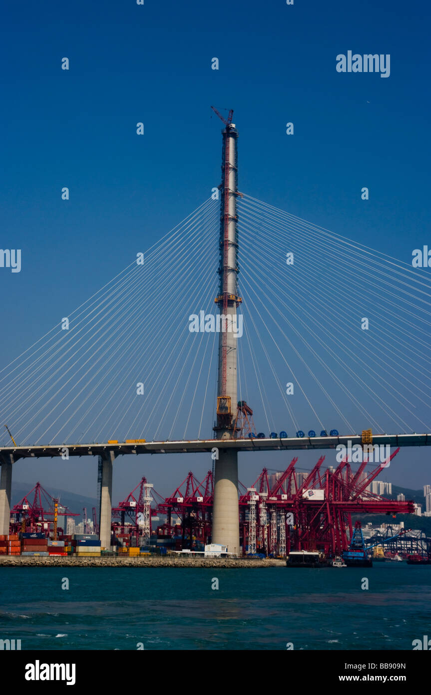 asia china hong kong bridge stonecutters 2008 Stock Photo - Alamy