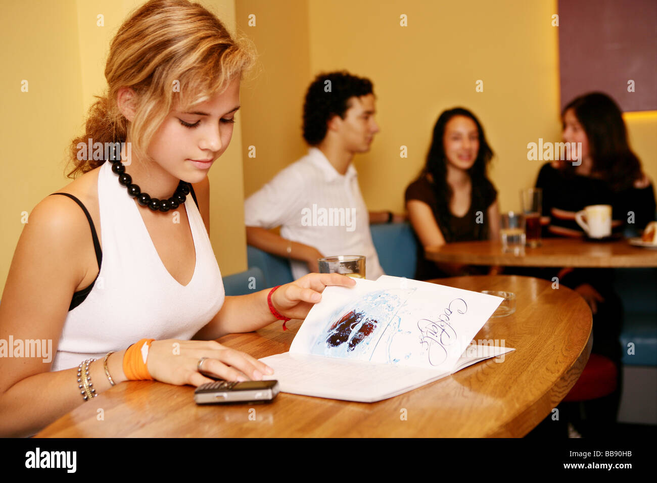 Cafe menu teenagers hi-res stock photography and images - Alamy