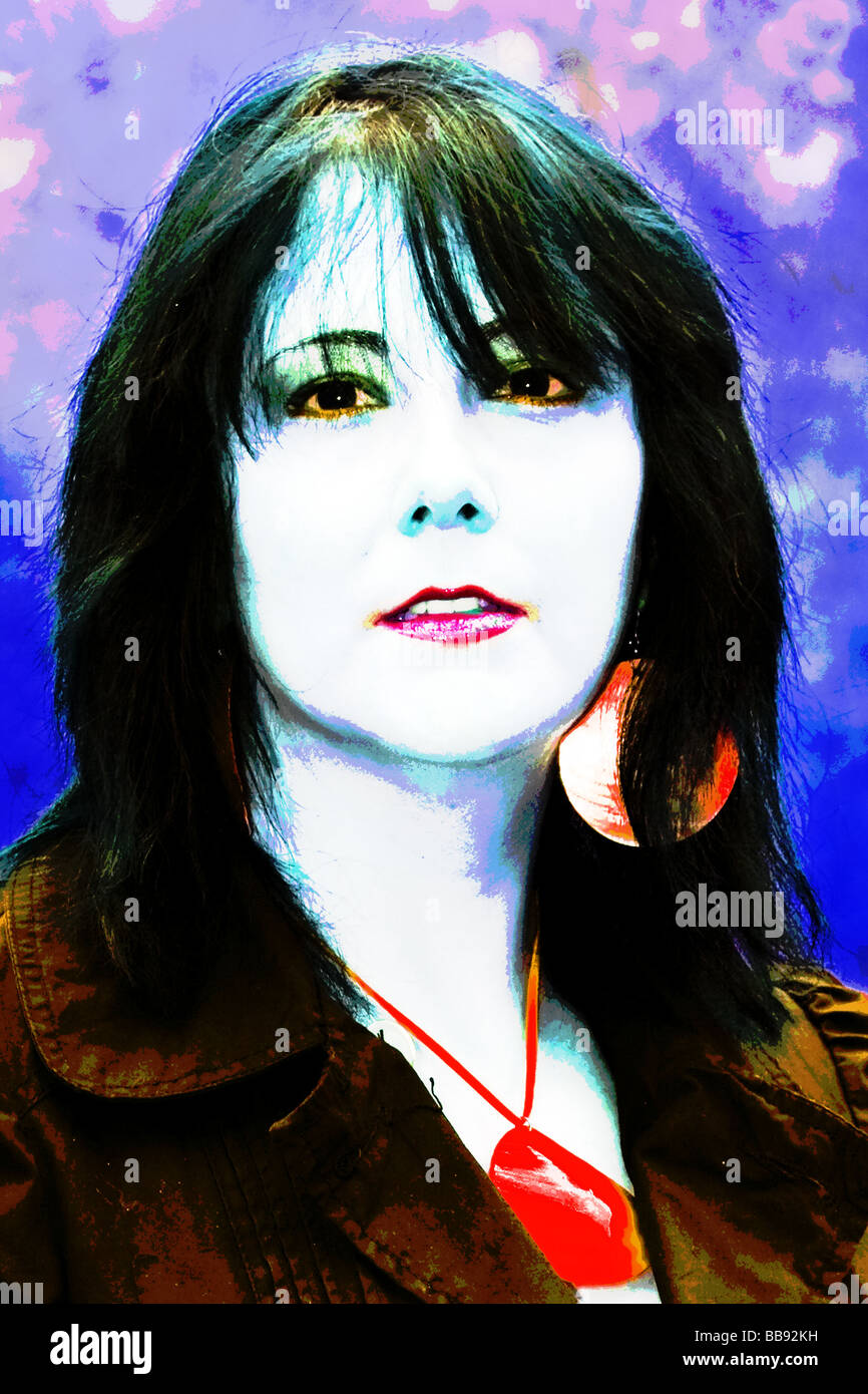 A brightly coloured lady Stock Photo - Alamy