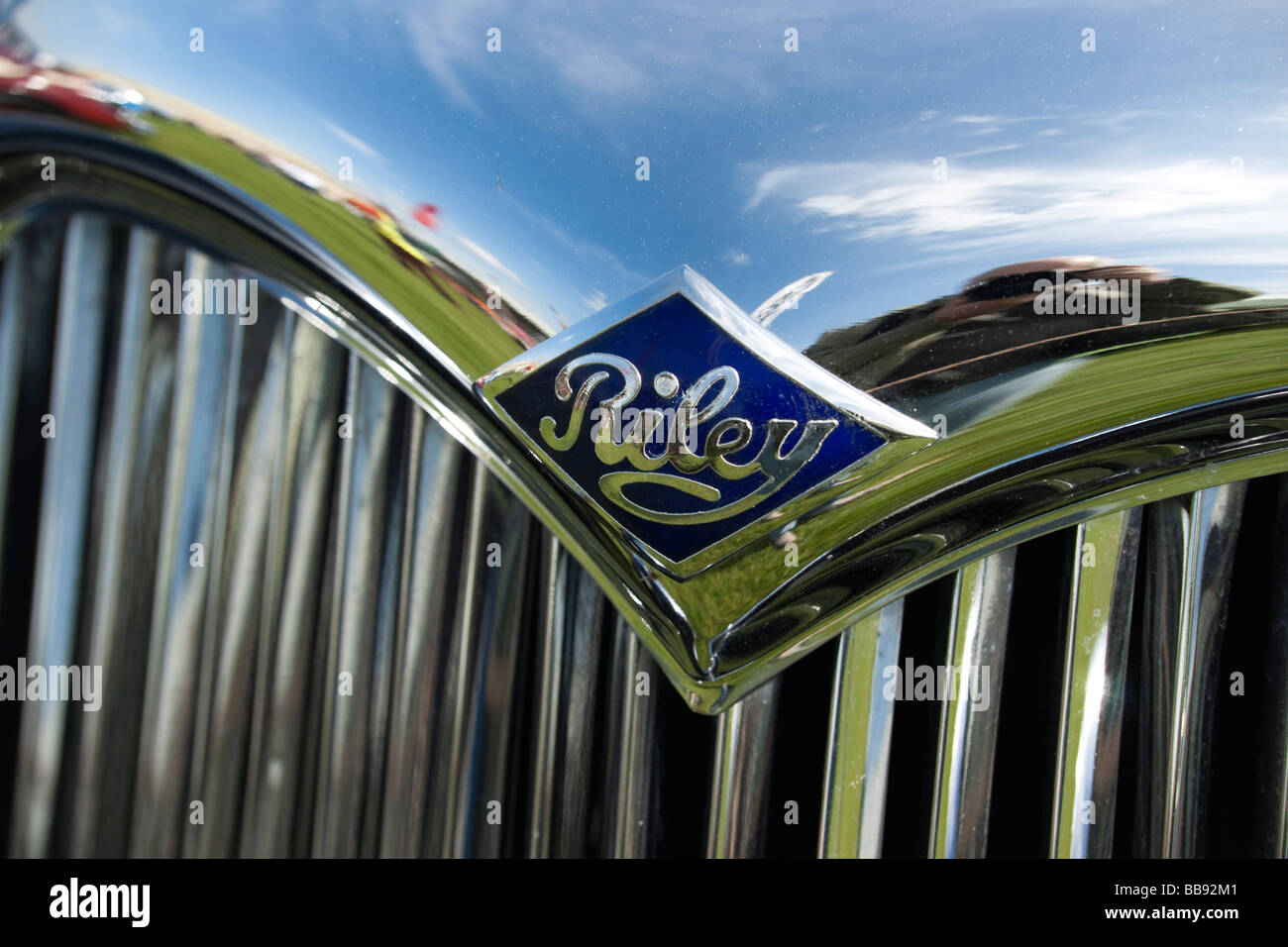 Vintage Riley car badge Stock Photo - Alamy