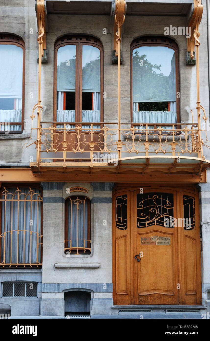 Horta house in Brussels built in Art Nouveau style by Victor Horta ...