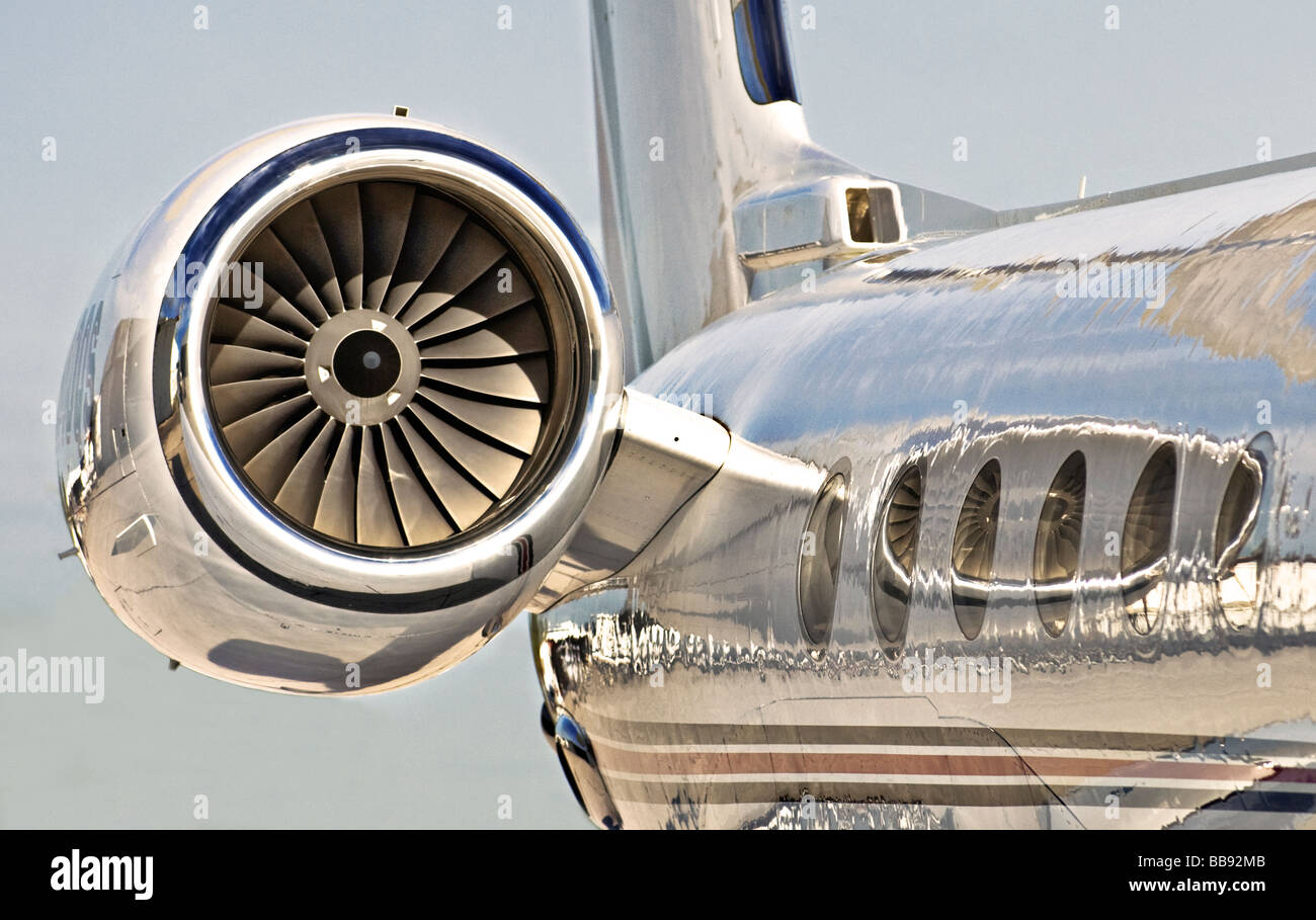 jet aircraft engine on small private jet airplane Stock Photo - Alamy