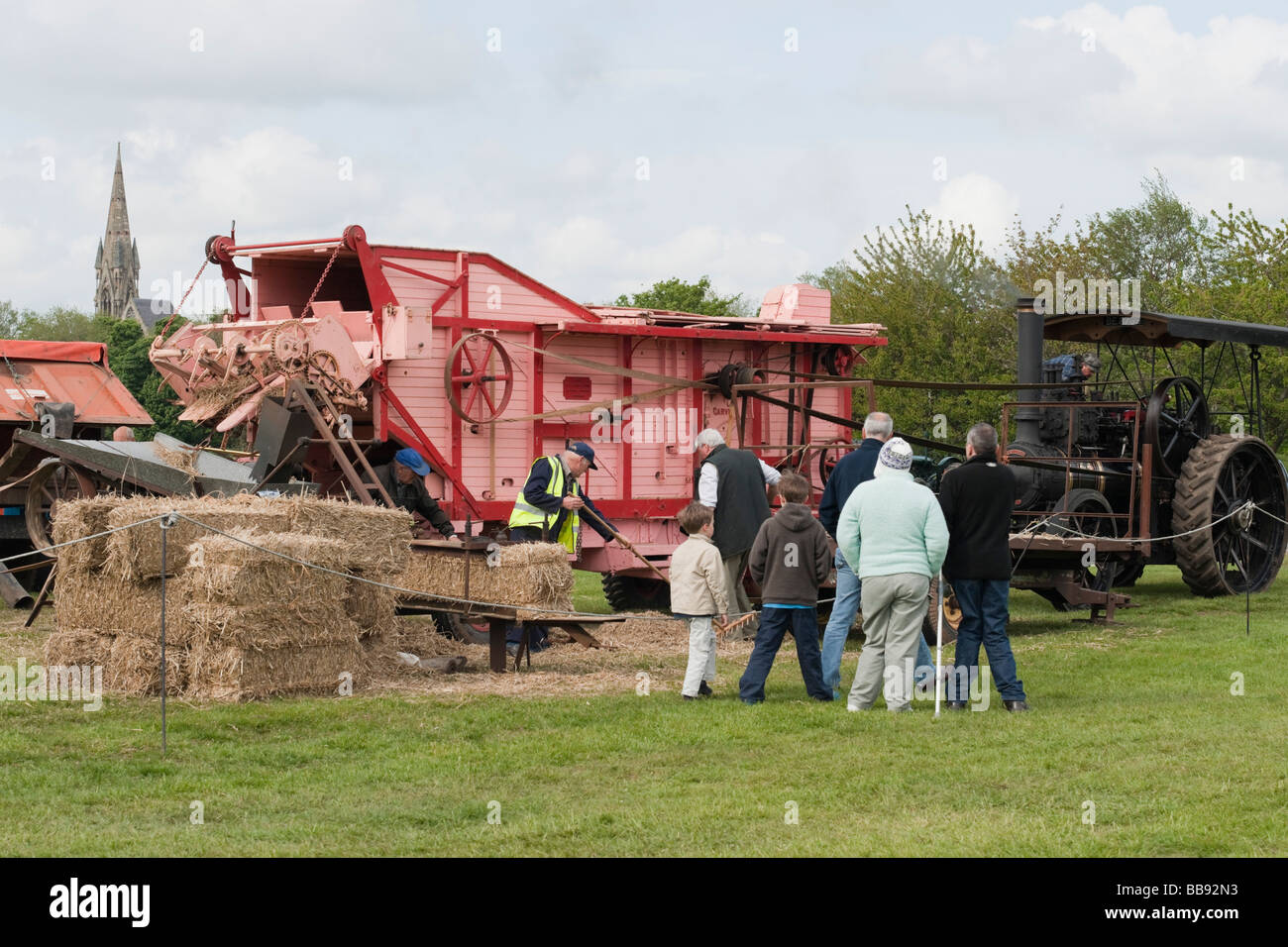 Vintage agricultural threshing machine hi-res stock photography and ...