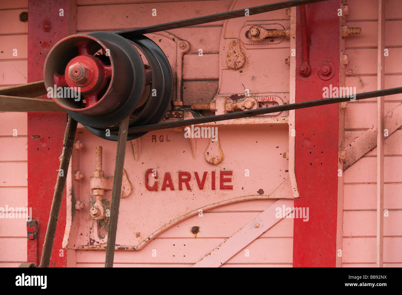 Vintage 2th century tractor drawn threshing machine by Garvie of ...