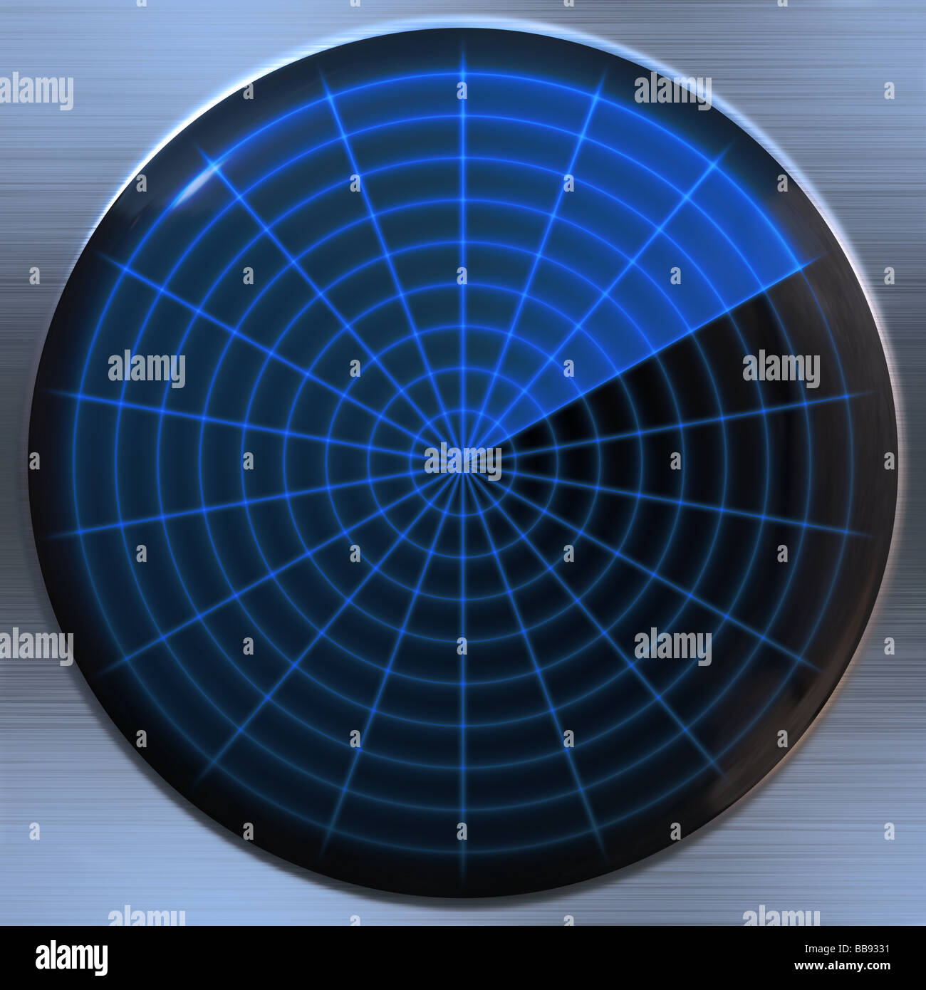 great image of a radar or sonar screen Stock Photo - Alamy