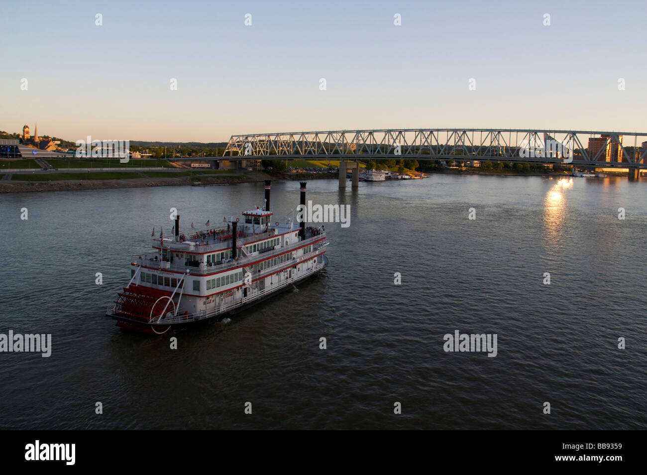 Belle of Cincinnati Riverboat on Ohio River Stock Photo - Alamy