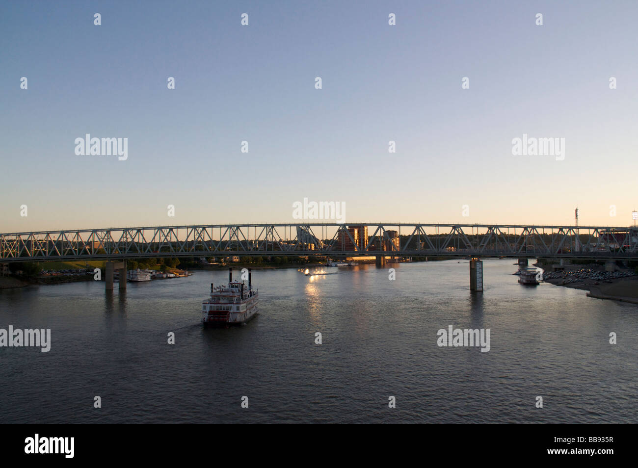 Belle of Cincinnati Riverboat on Ohio River Stock Photo - Alamy