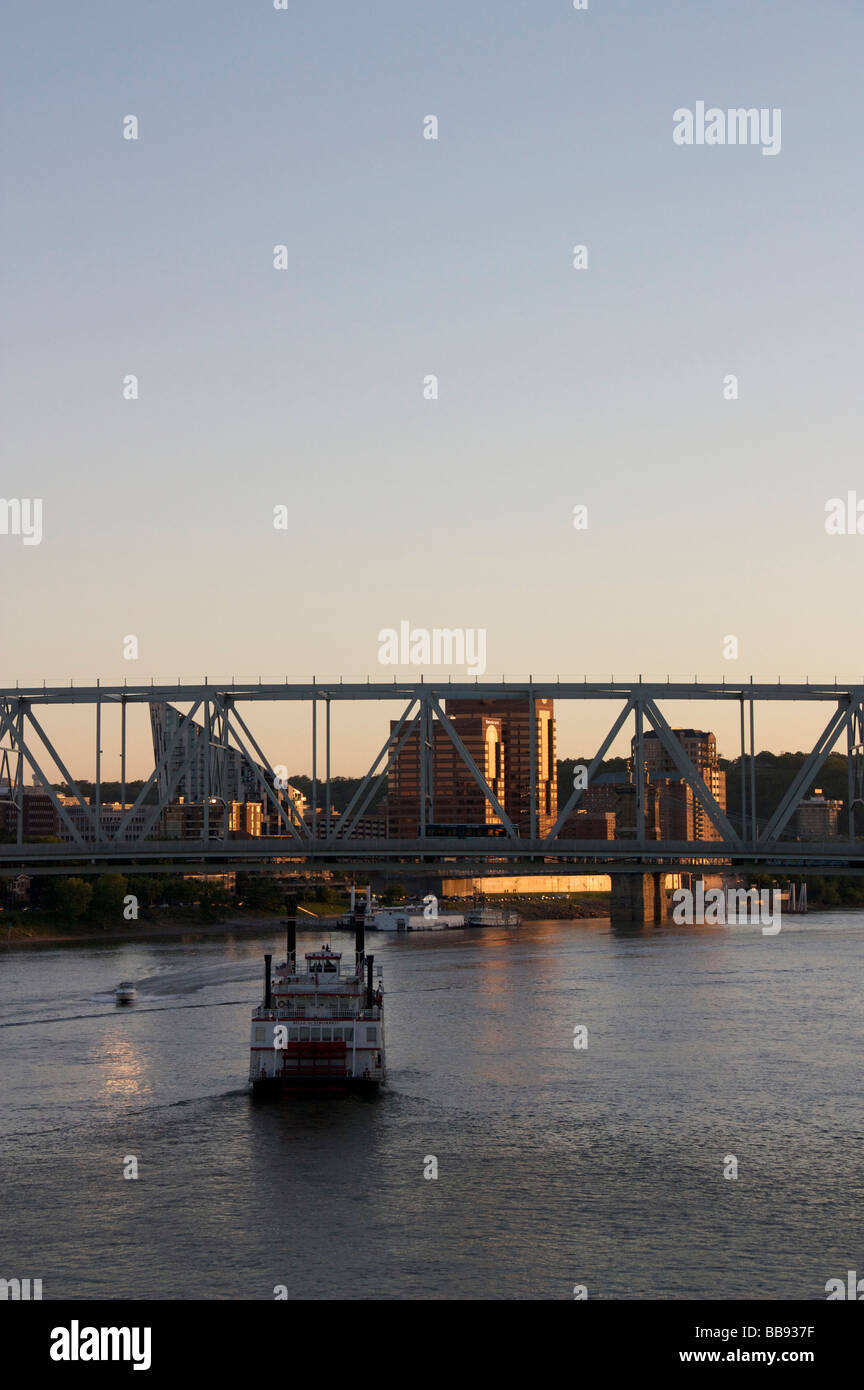 Belle of Cincinnati Riverboat on Ohio River Stock Photo - Alamy