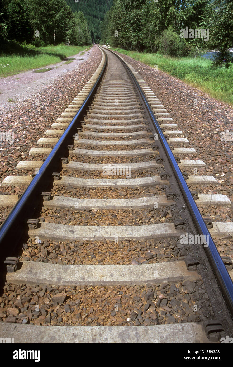 rail track railroad train direction distance miles lead steel tie bed ...