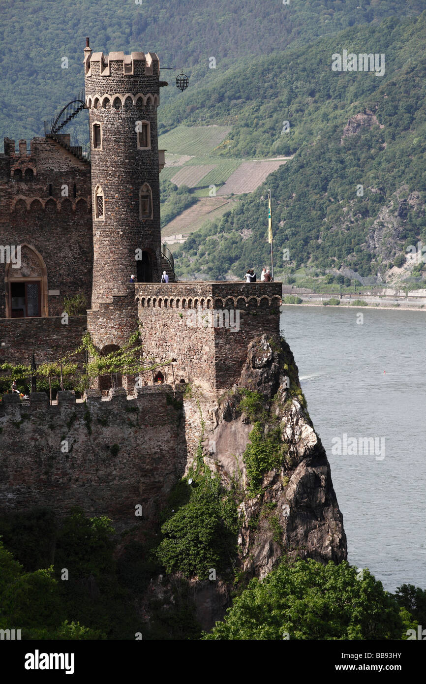 Rheinstein castle on the Rhine river in Germany Stock Photo - Alamy