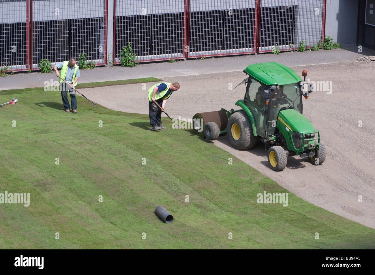 Laying new garden path lawn hi-res stock photography and images - Alamy
