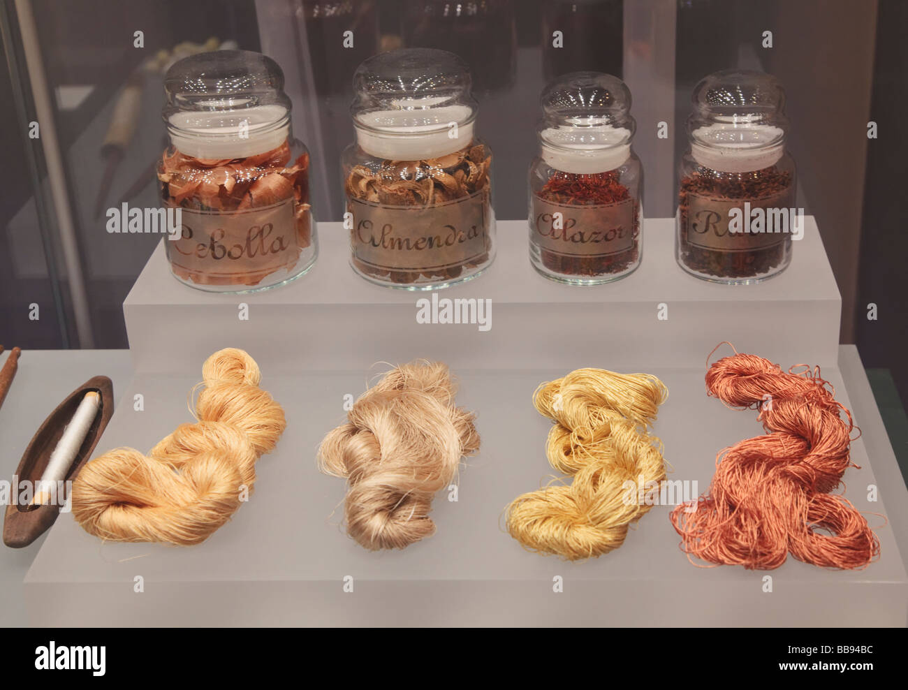 Silk thread and the plants used to colour them in Spain's Moorish days ...