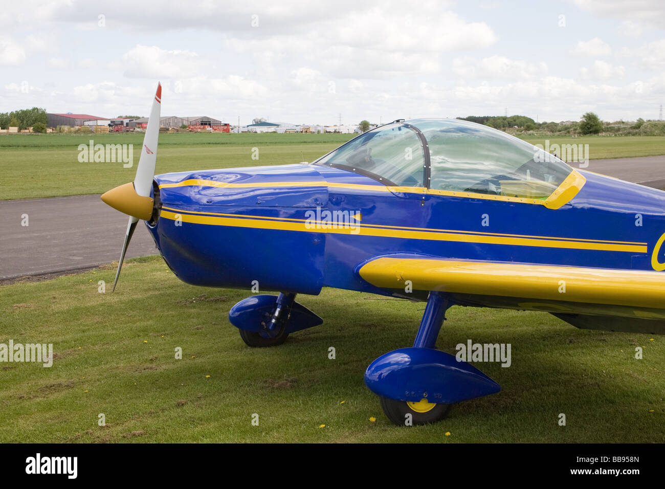 Rollason Druine D.62B Condor G-AYFC parked at Breighton Airfield Stock ...