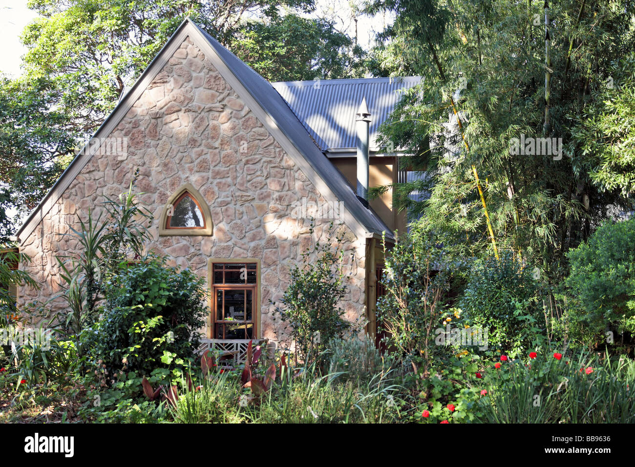 Cottage with stone facade Stock Photo - Alamy