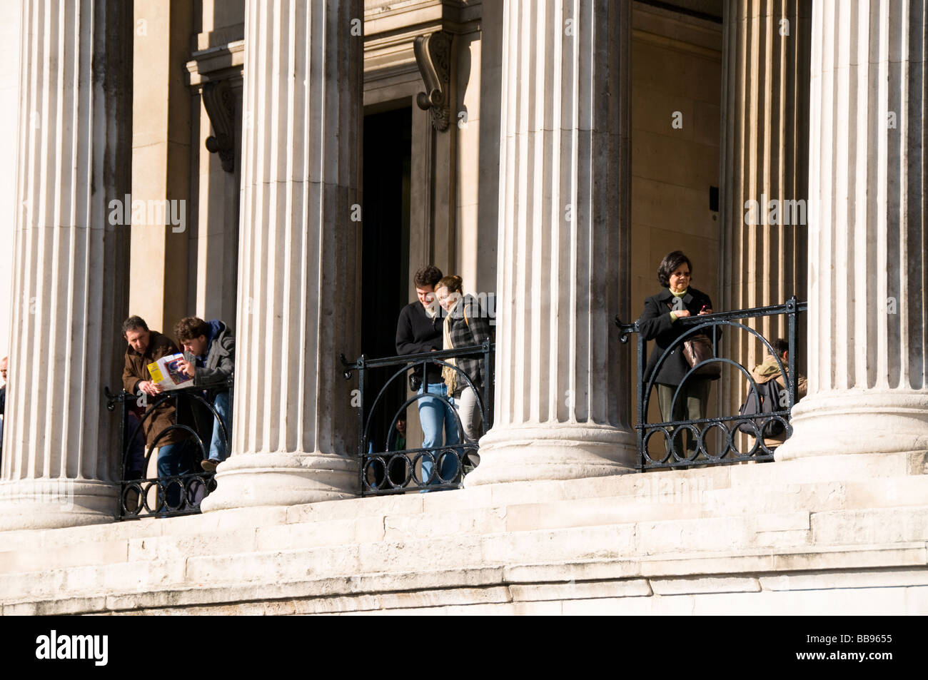 National Gallery's portico and columns, London, UK Stock Photo - Alamy