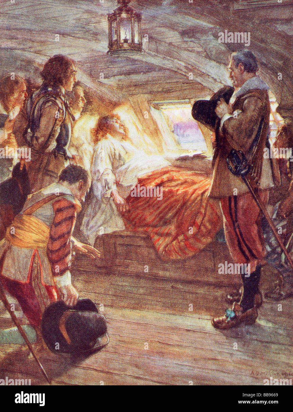 The Death of Admiral Blake. After a painting by A. D. McCormick ...