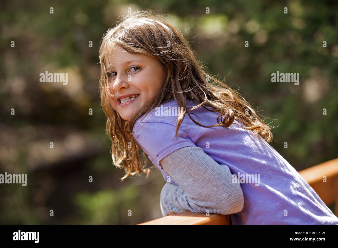 8 year old girl and profile hi-res stock photography and images - Alamy