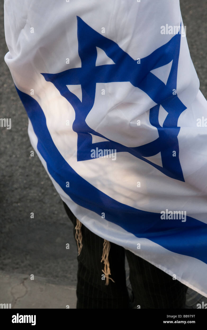 Israel Jerusalem Jerusalem day celebration young jewish child wrapped ...