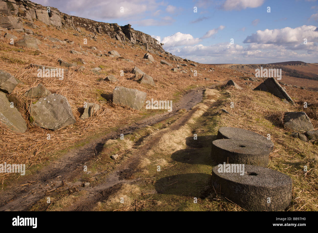 Gritstone millstones hi-res stock photography and images - Alamy