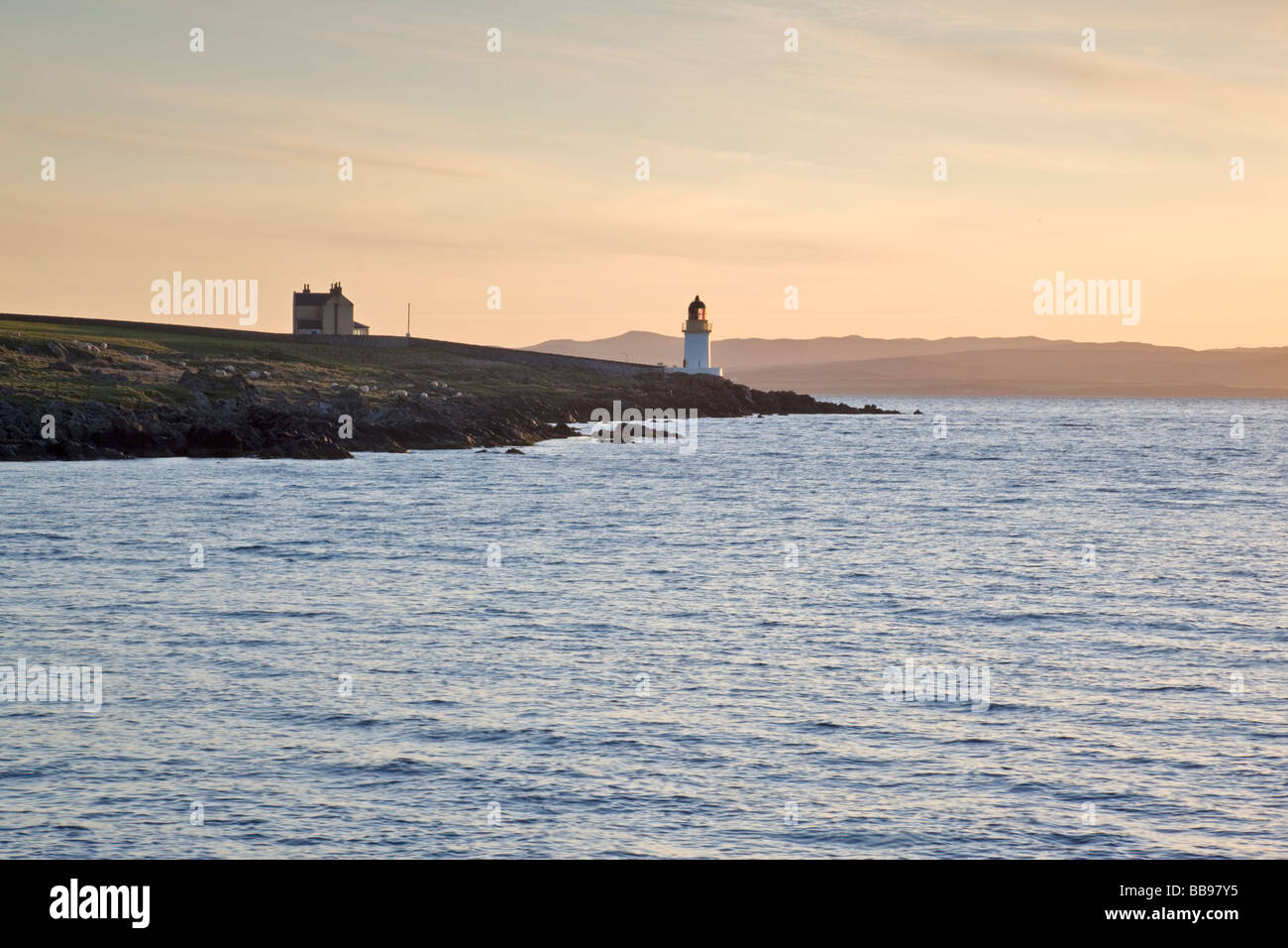 Port Charlotte lighthouse, Islay, Scotland Stock Photo - Alamy