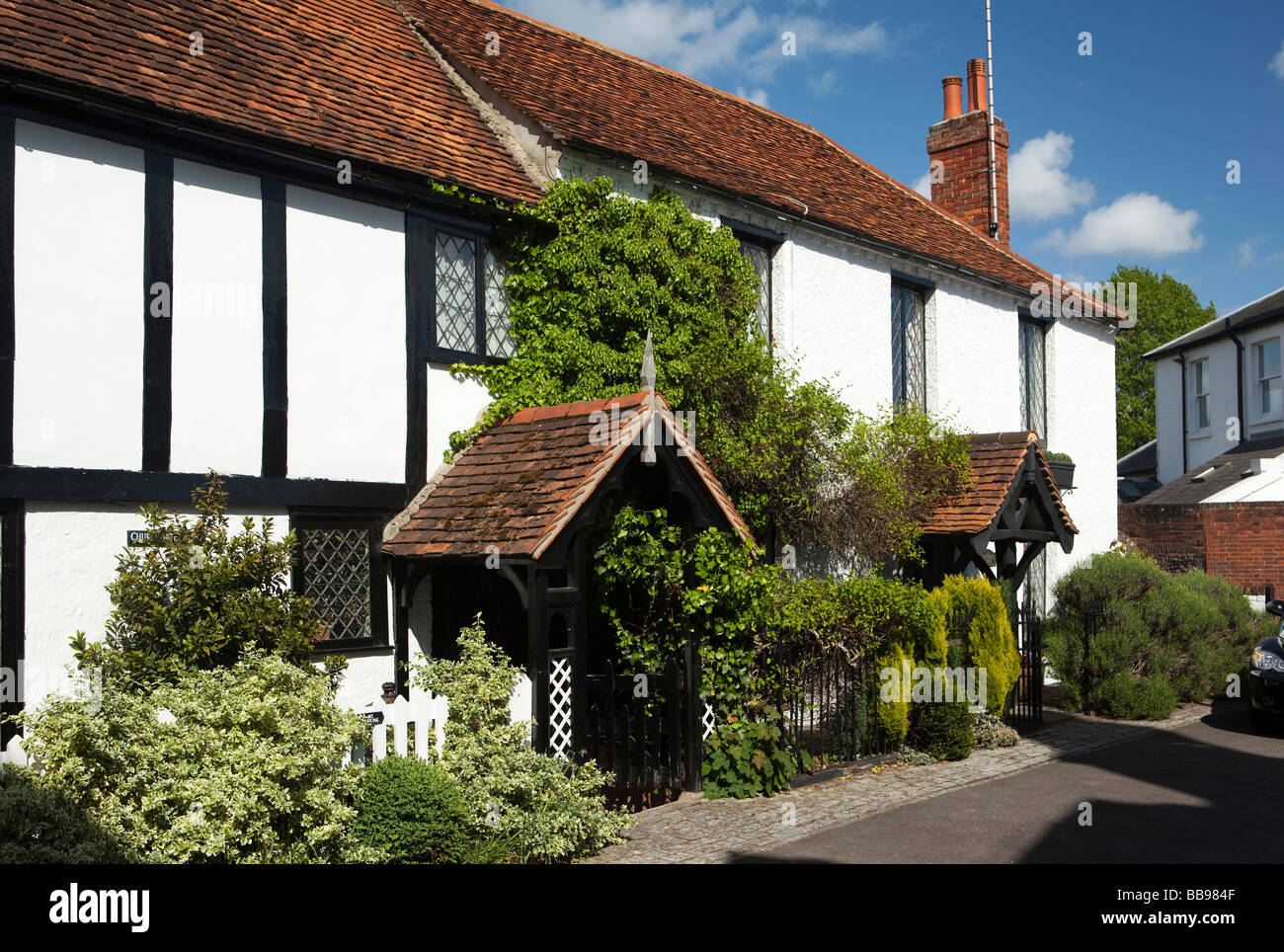 England Berkshire Cookham church gate cottage at entrance to Holy ...