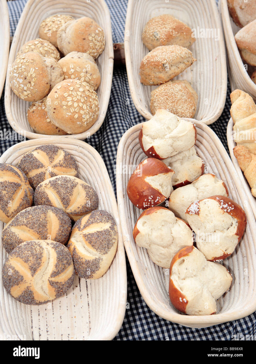 Organic Bread Rolls Stock Photo - Alamy