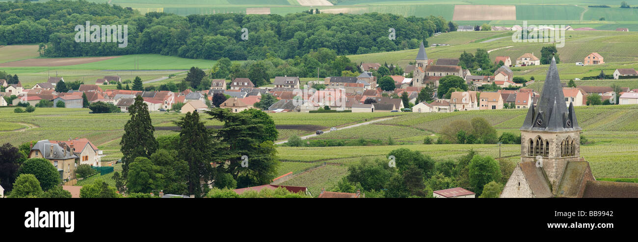 Champagne production village of Sacy Montagne de Reims France Stock ...