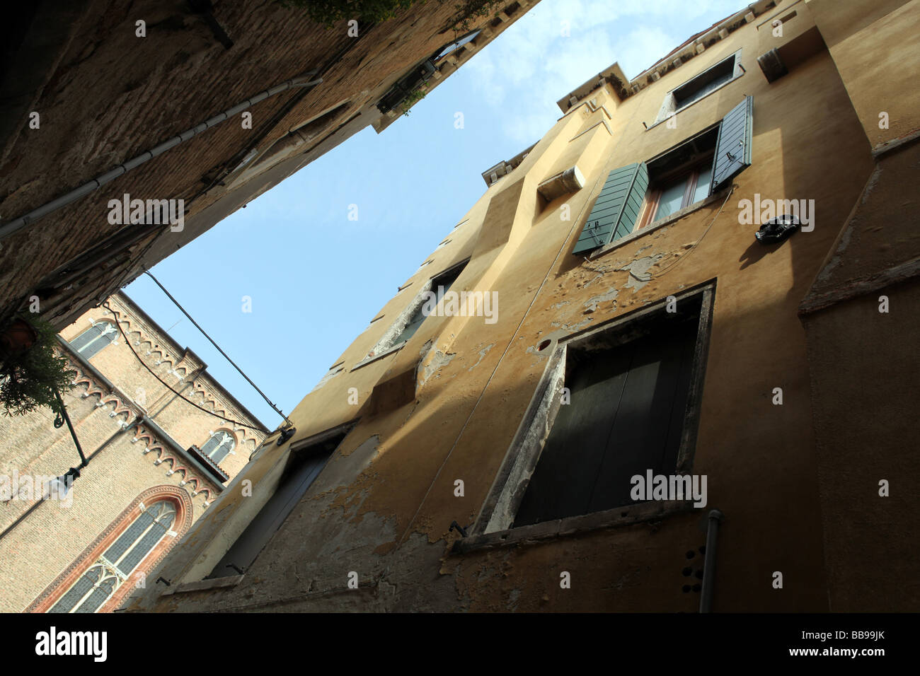 Architectural details of traditional venitian building - Venice - Italy ...