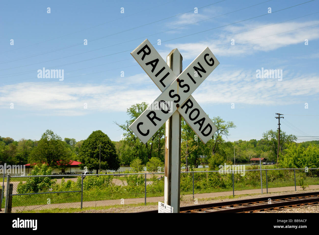 rail road crossing sign Stock Photo - Alamy