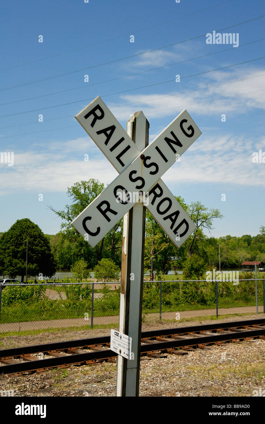rail road crossing sign Stock Photo - Alamy
