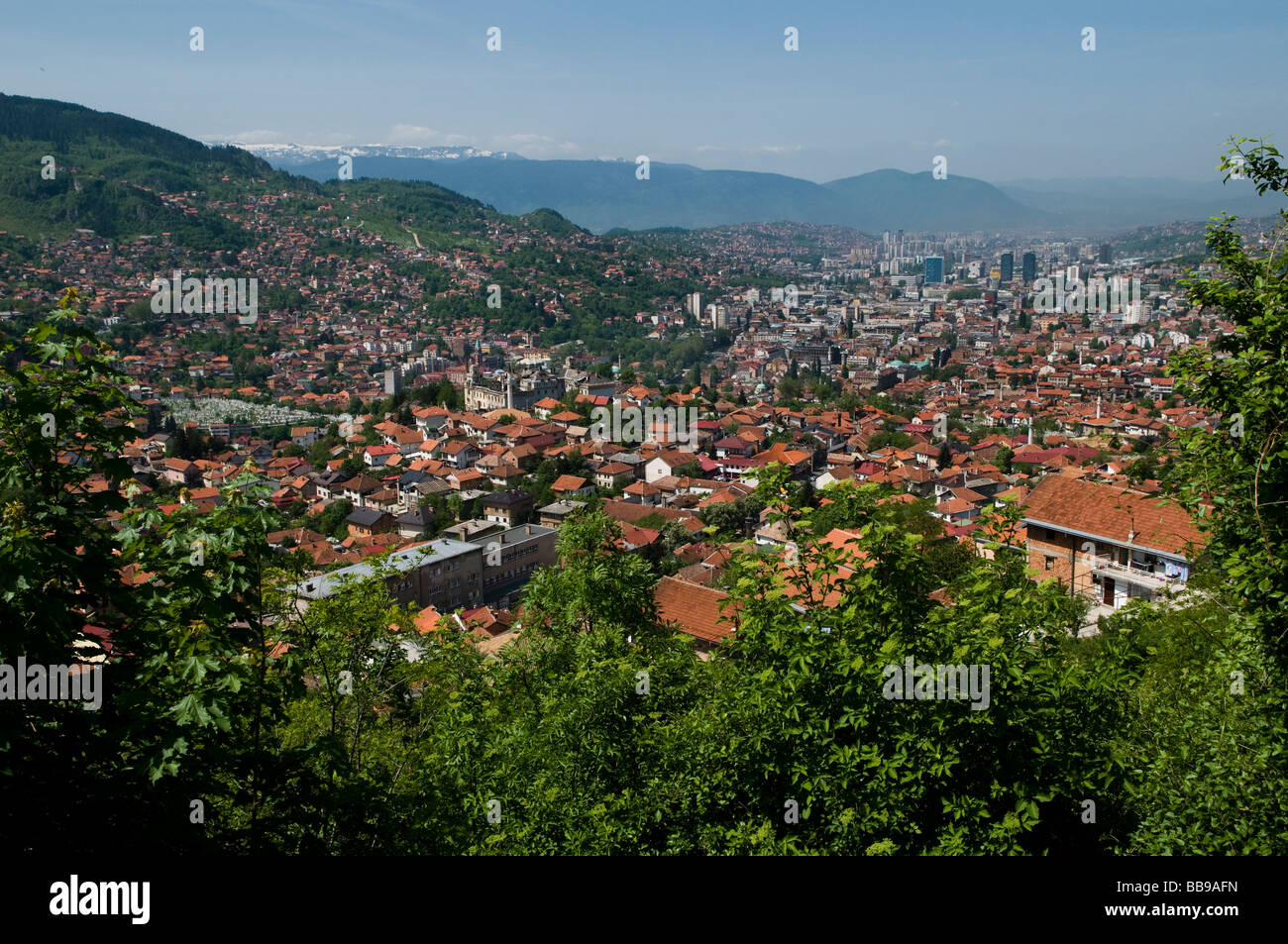 Scenic view of Sarajevo capital of Bosnia and Herzegovina Stock Photo ...