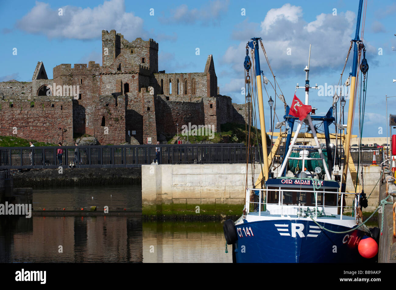 Peel Castle Isle Of Man Stock Photo - Alamy