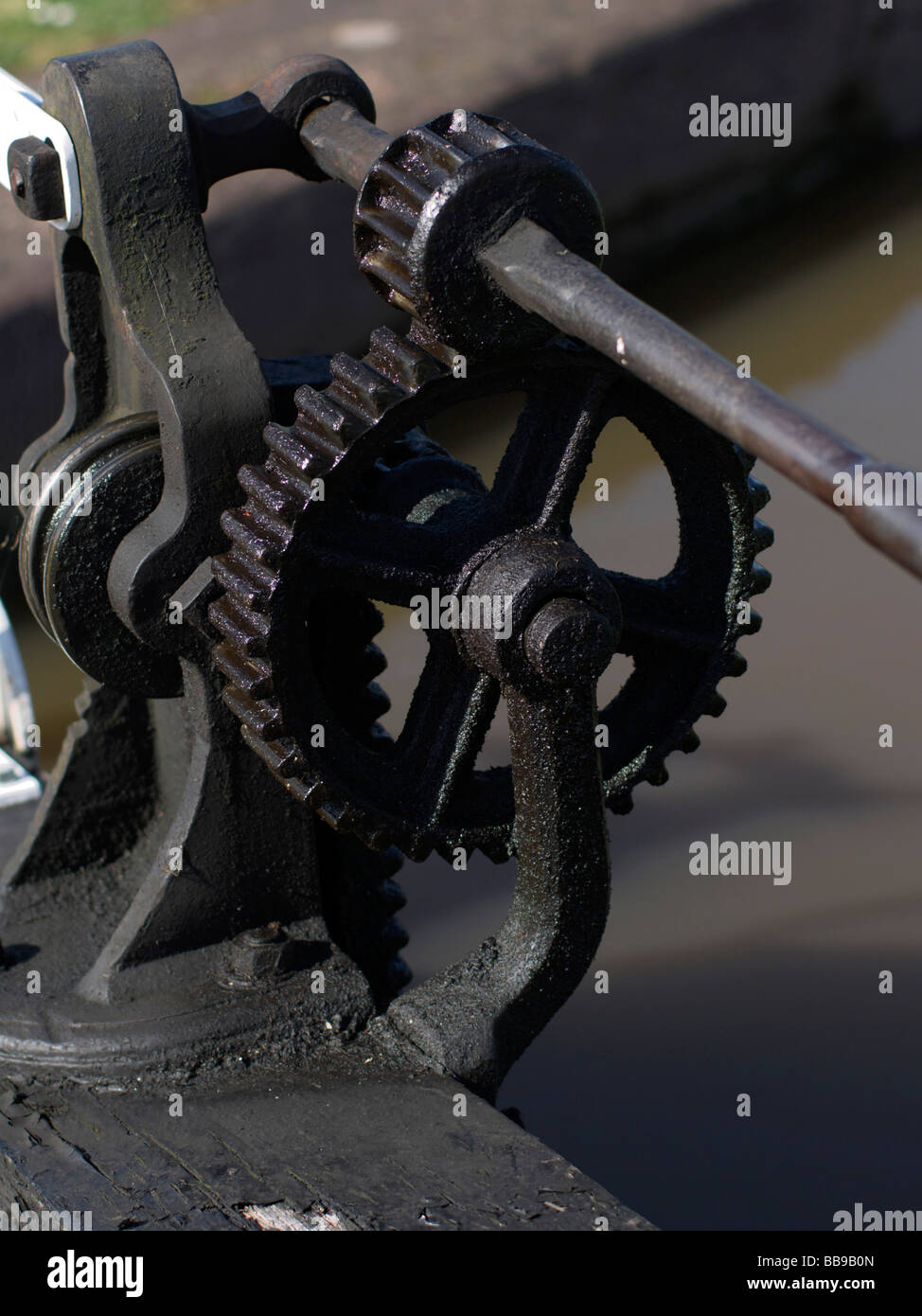 lock gear machinery on a canal lock Stock Photo - Alamy