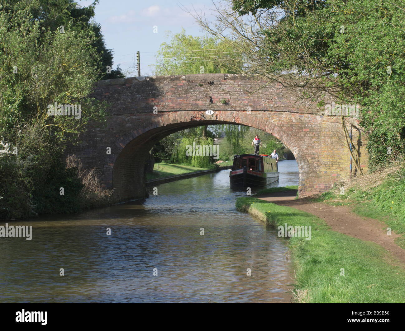 narrow boat barge the worcester and birmingham canal stoke prior ...