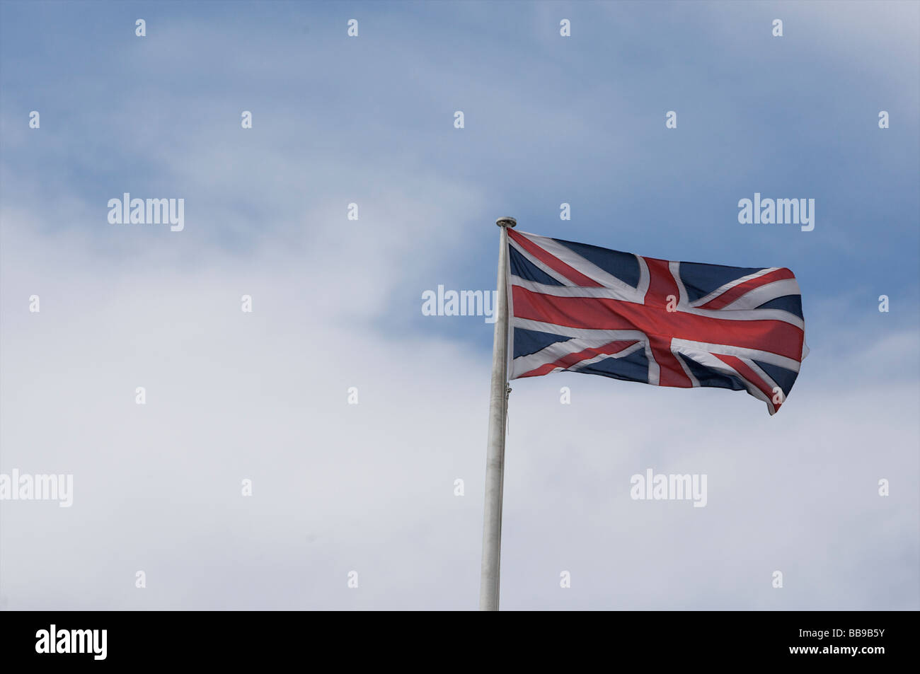 British flag in the wind Stock Photo - Alamy